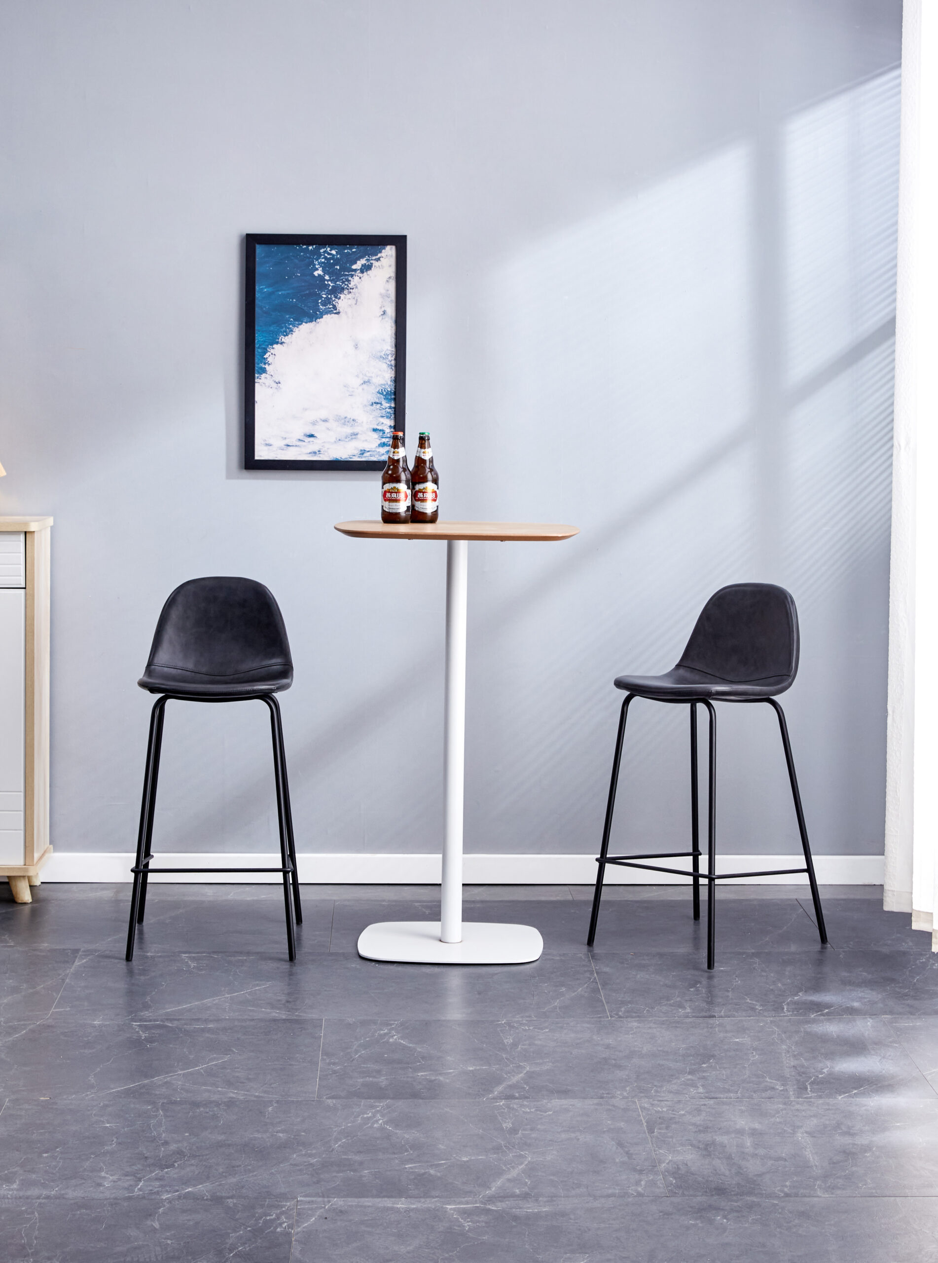 Connor Upholstered Counter Stool with Metal Base – Module Interior